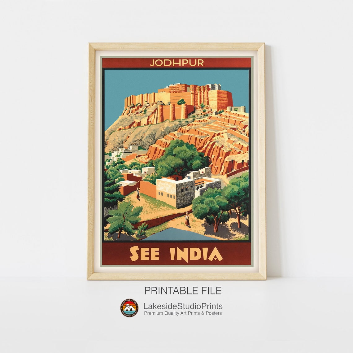 Kna Prints - 1 Pc Poster Jodhpur See India Vintage Travel Instant ...