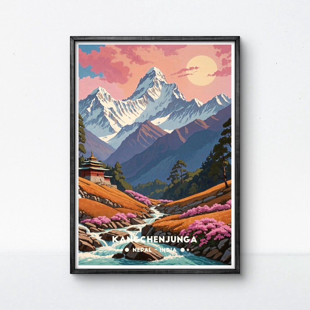 Kna Prints - 1 Pc Poster Kangchenjunga Nepal India Vintage Poster ...