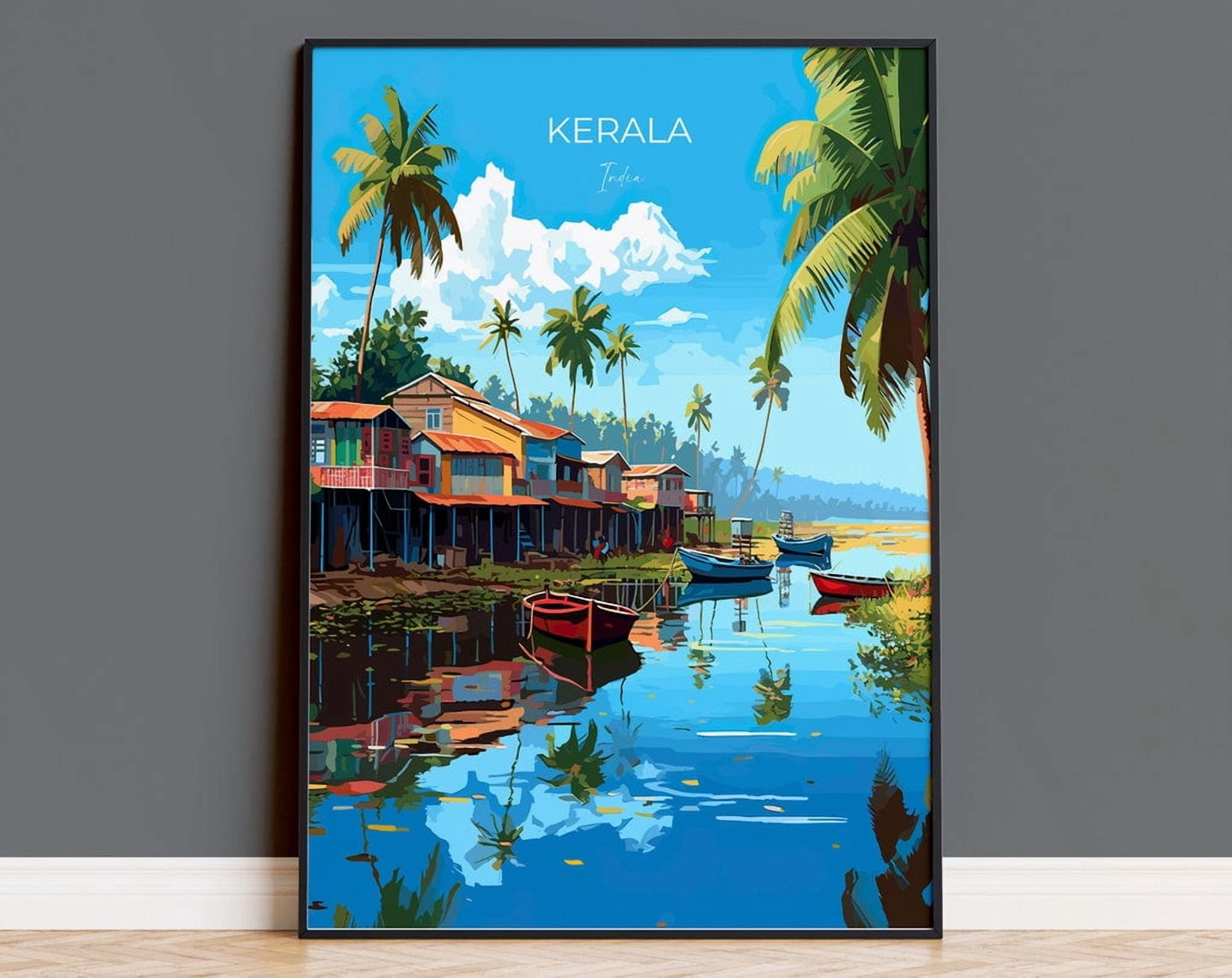 Kna Prints - 1 Pc Poster Kerala Travel Print, Travel Of Kerala, India ...