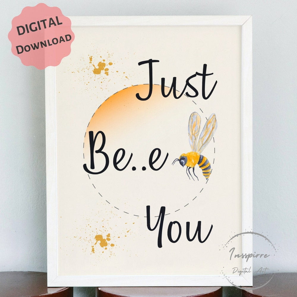 Kna Prints - 1 Pc Poster Kids Affirmation Printable, Just Bee You ...