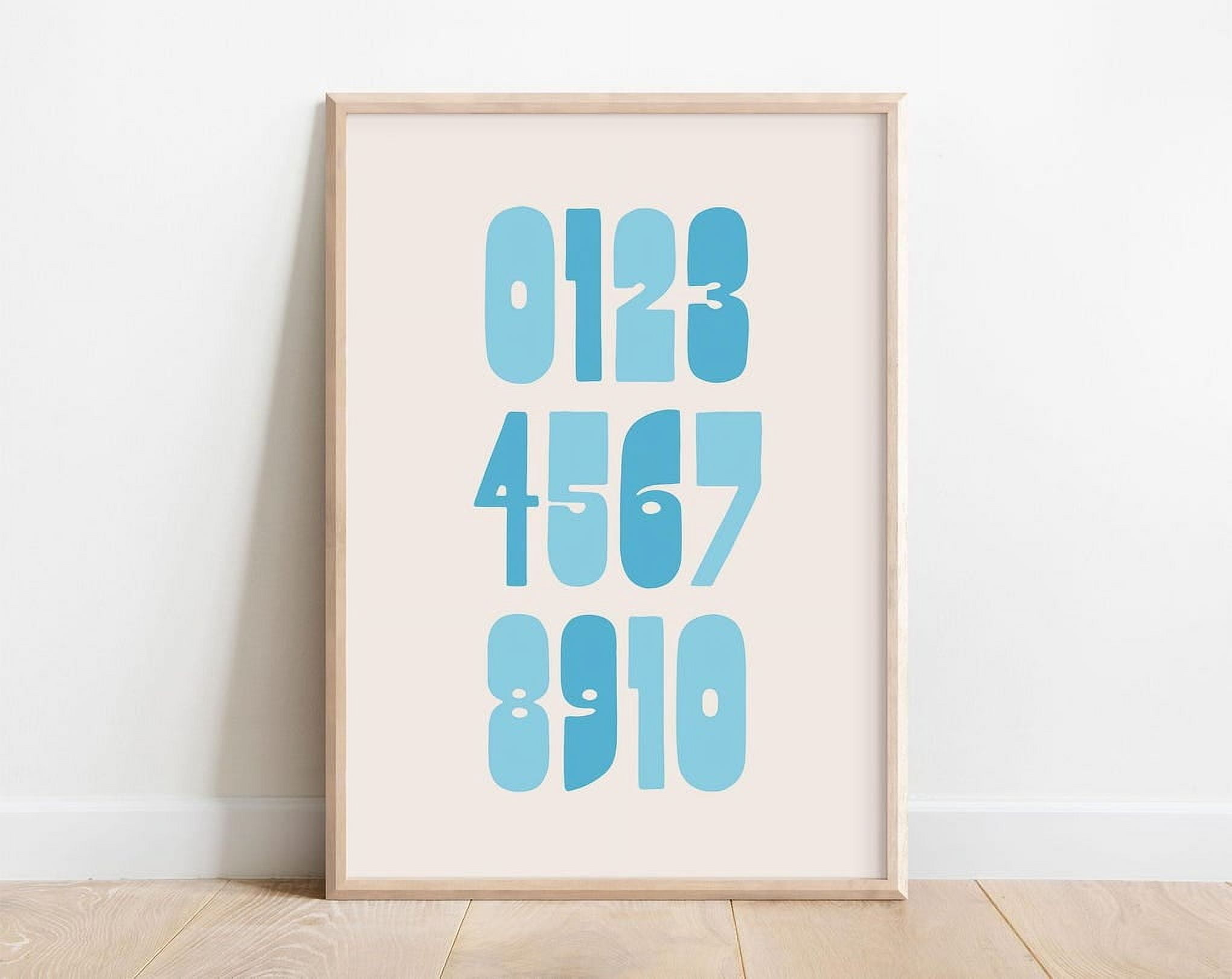 Kna Prints - 1 Pc Poster Kids Number , Colorful Wall Art, Bold Nursery ...