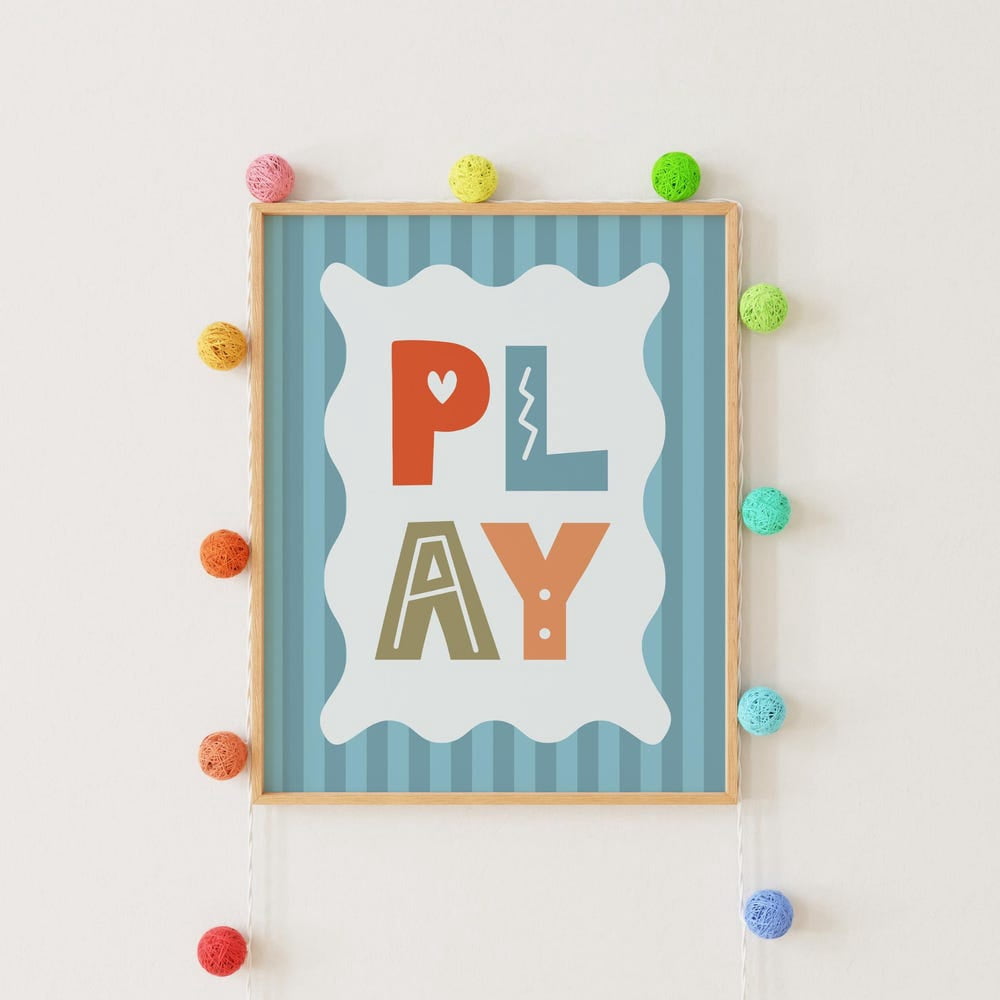 Kna Prints - 1 Pc Poster Kids Play Poster | Colorful Blue Printable ...