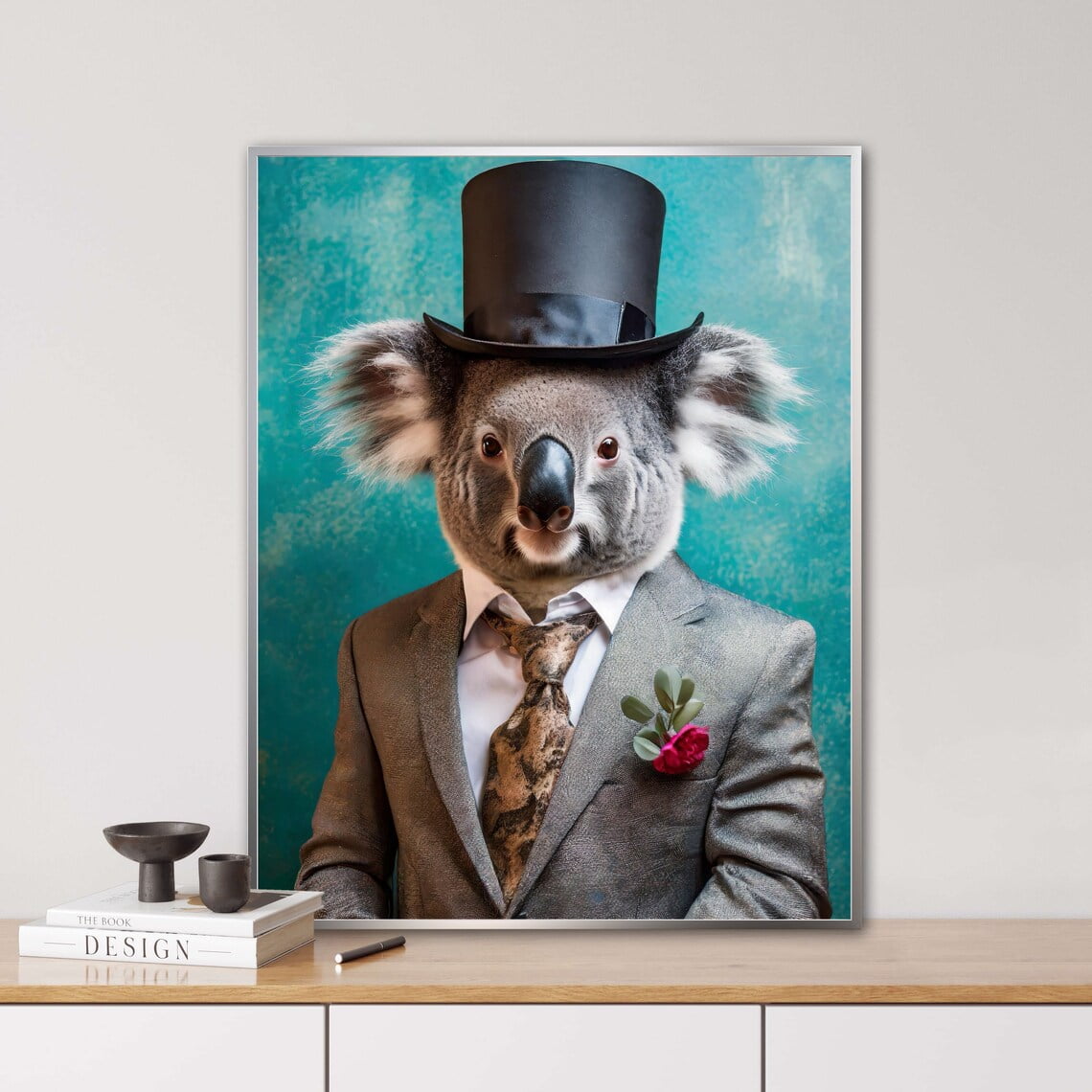 Kna Prints - 1 Pc Poster Koala With Hat, Ai Generated, Prom, Vintage ...