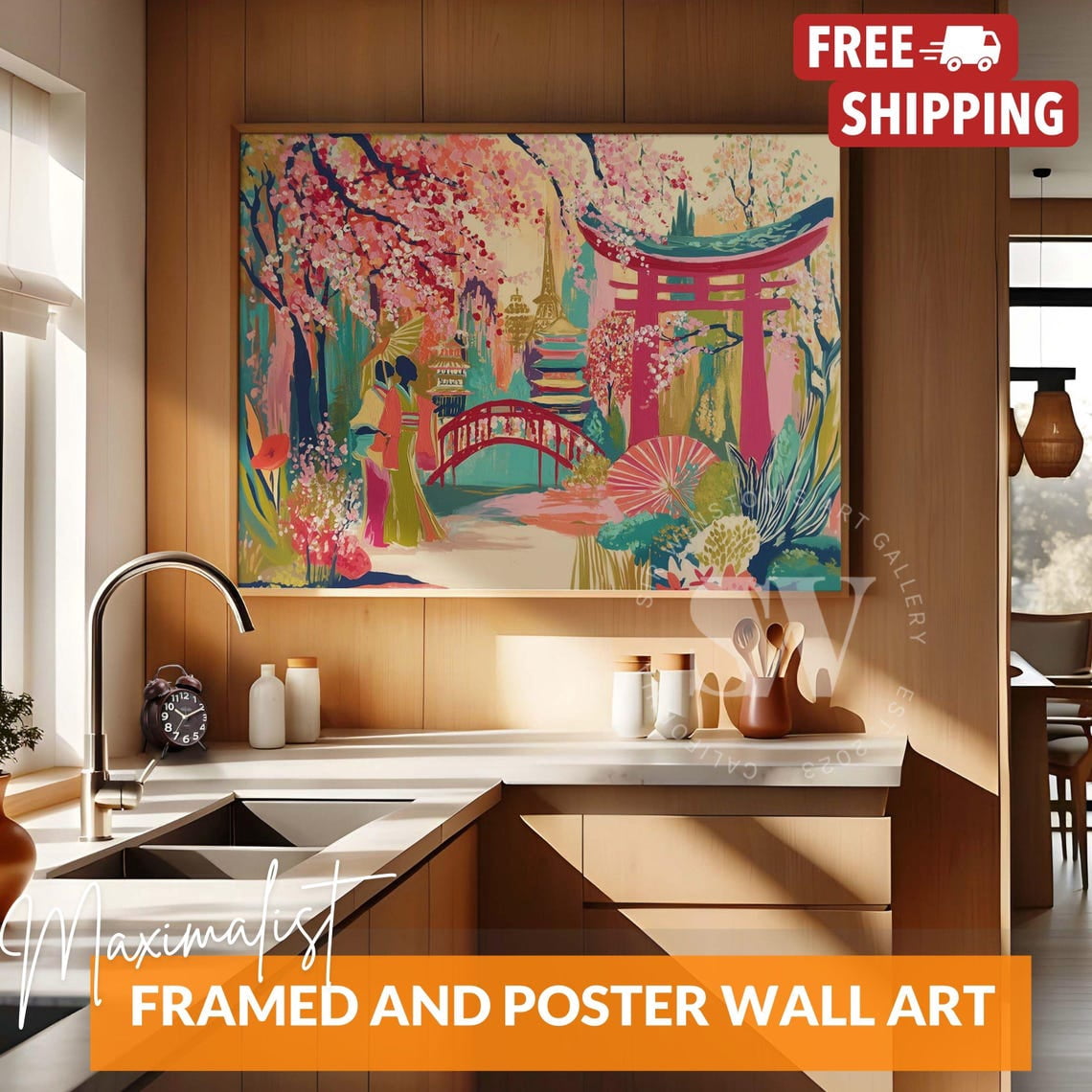 Kna Prints - 1 Pc Poster Kyoto Japan Torii Gates, Maximalist City ...