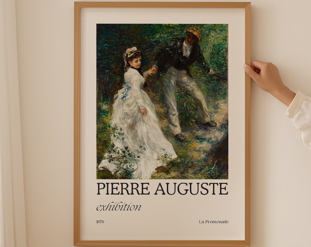 Kna Prints - 1 Pc Poster La Promenade Print By Pierre Auguste, Couple ...