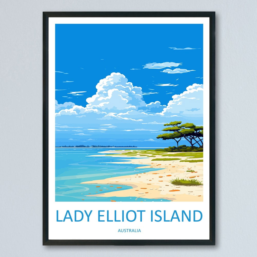 Kna Prints - 1 Pc Poster Lady Elliot Island Travel Wall Art Lady Elliot ...