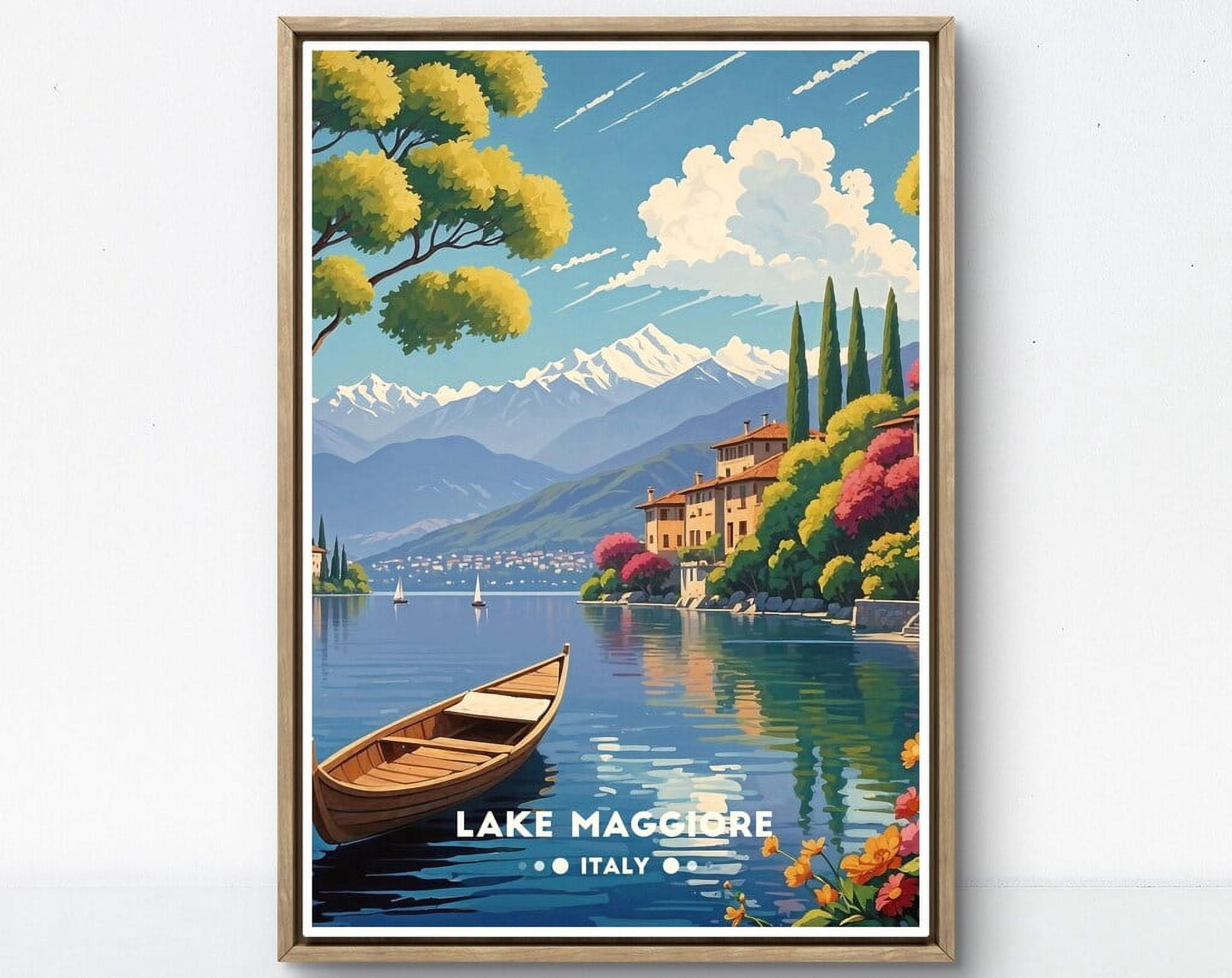 Kna Prints - 1 Pc Poster Lake Maggiore Vintage Italy Wall Art ...