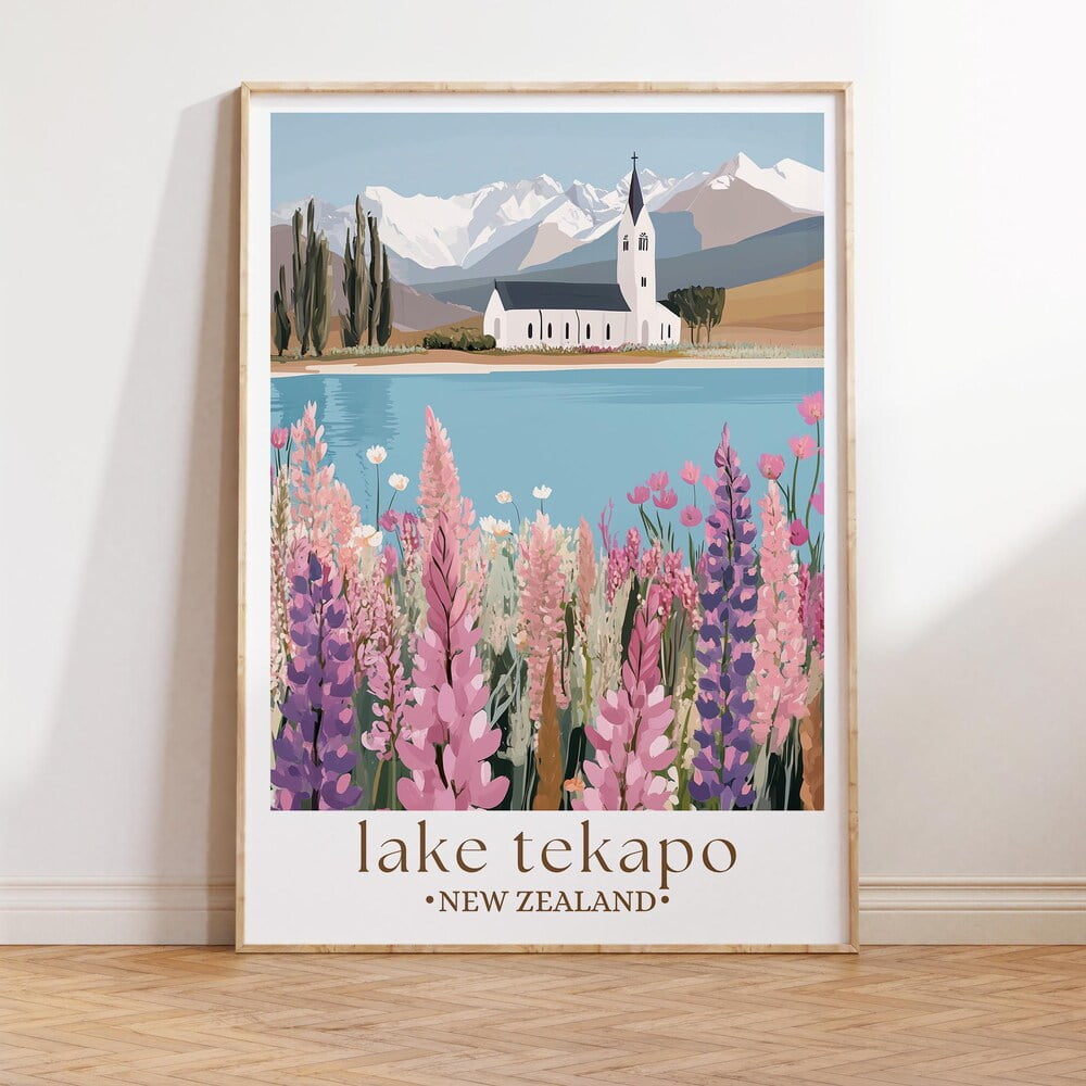Kna Prints - 1 Pc Poster Lake Tekapo Art Print, New Zealand Print, Lake ...