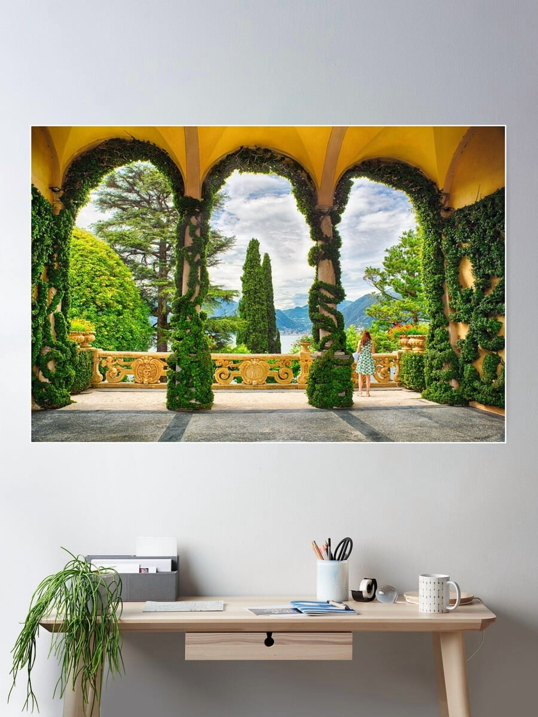 Kna Prints - 1 Pc Poster Lake View Through The Arches Of A Villa ...