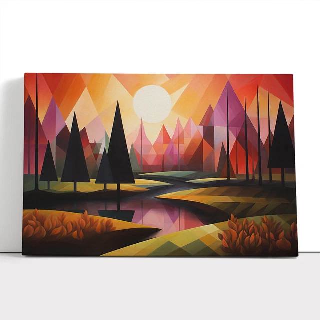 Kna Prints - 1 Pc Poster Landscape Geometric No.2 Wall Art Poster Home ...