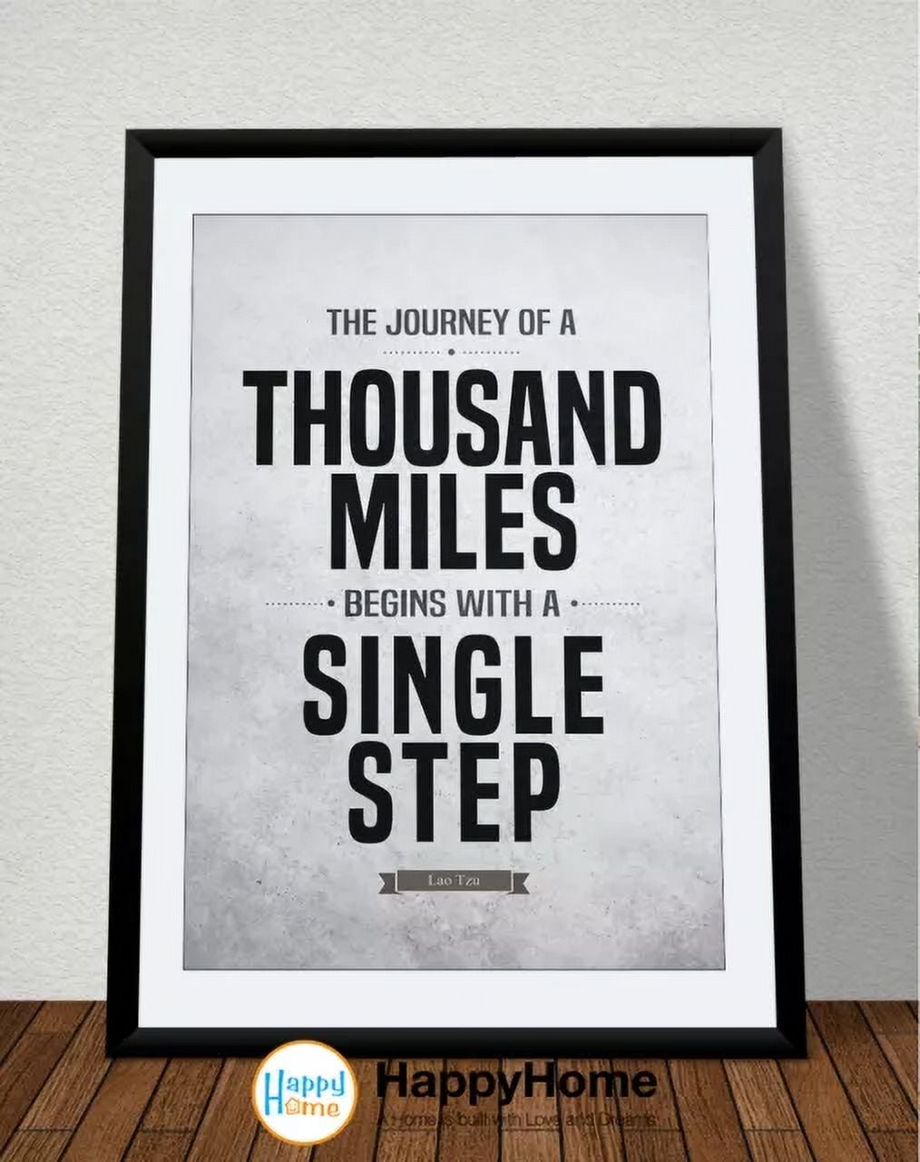 Kna Prints - 1 Pc Poster Lao Tzu Quote Begin Of Journey Motivational ...