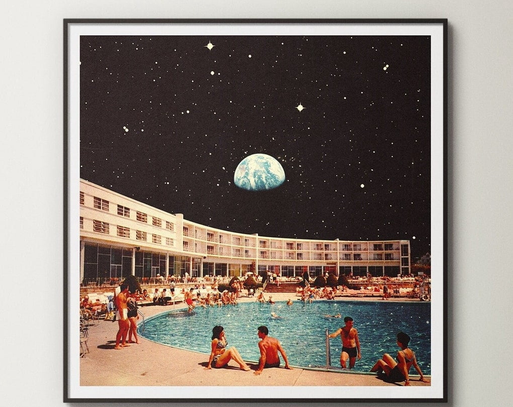 Kna Prints - 1 Pc Poster Lar Pool Cosmic Art Retro Futuristic Art ...