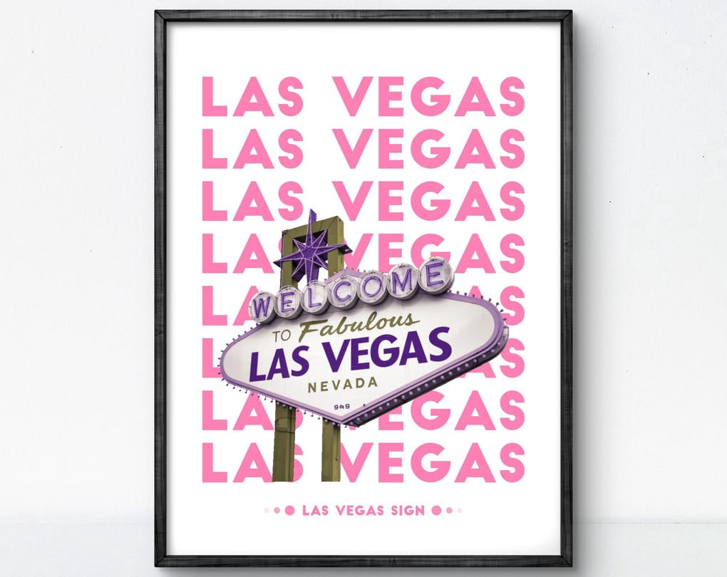 Kna Prints - 1 Pc Poster Las Vegas Pink Modern Design Featuring The ...