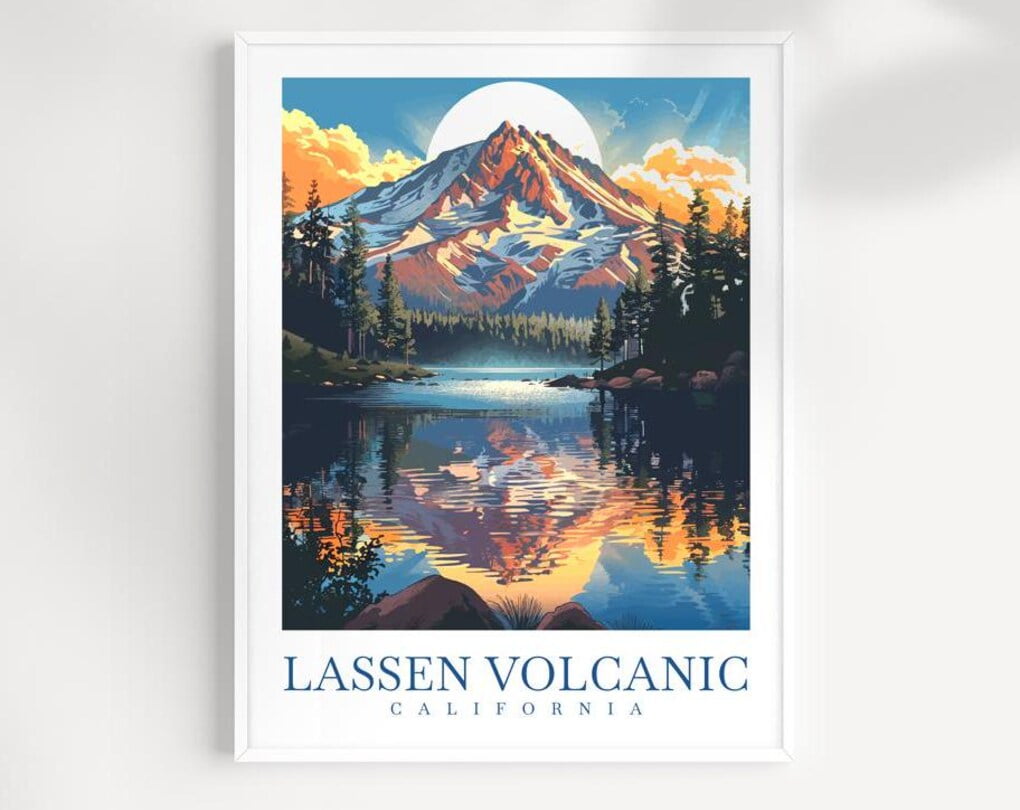 Kna Prints - 1 Pc Poster Lassen Volcanic California Travel Print Wall ...