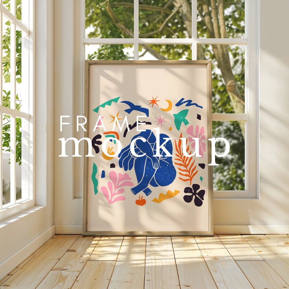 Kna Prints - 1 Pc Poster Leaning On Window | | | Changeable Wall Color ...