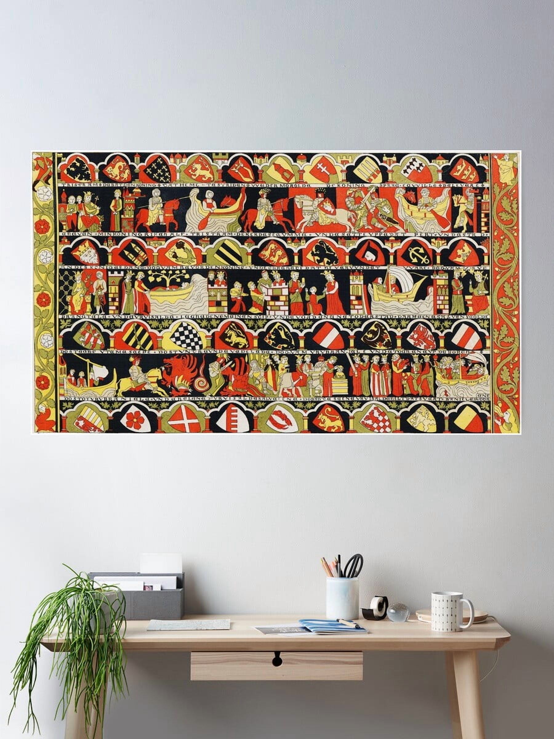 Kna Prints - 1 Pc Poster Legend Of Tristan And Isolde, Heraldic Coats ...