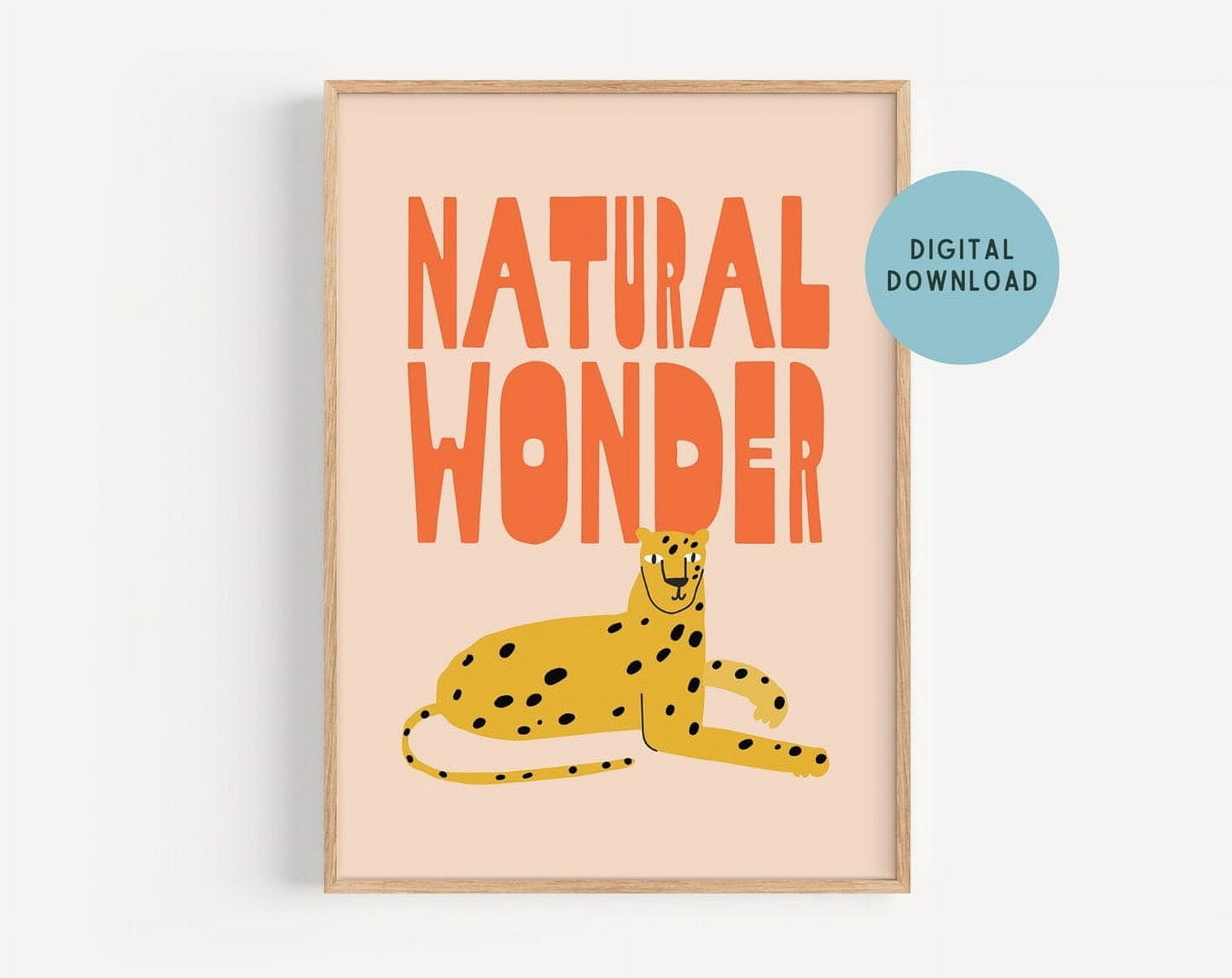 Kna Prints - 1 Pc Poster Leopard Digital Print, Kids Wall Art, Colorful ...