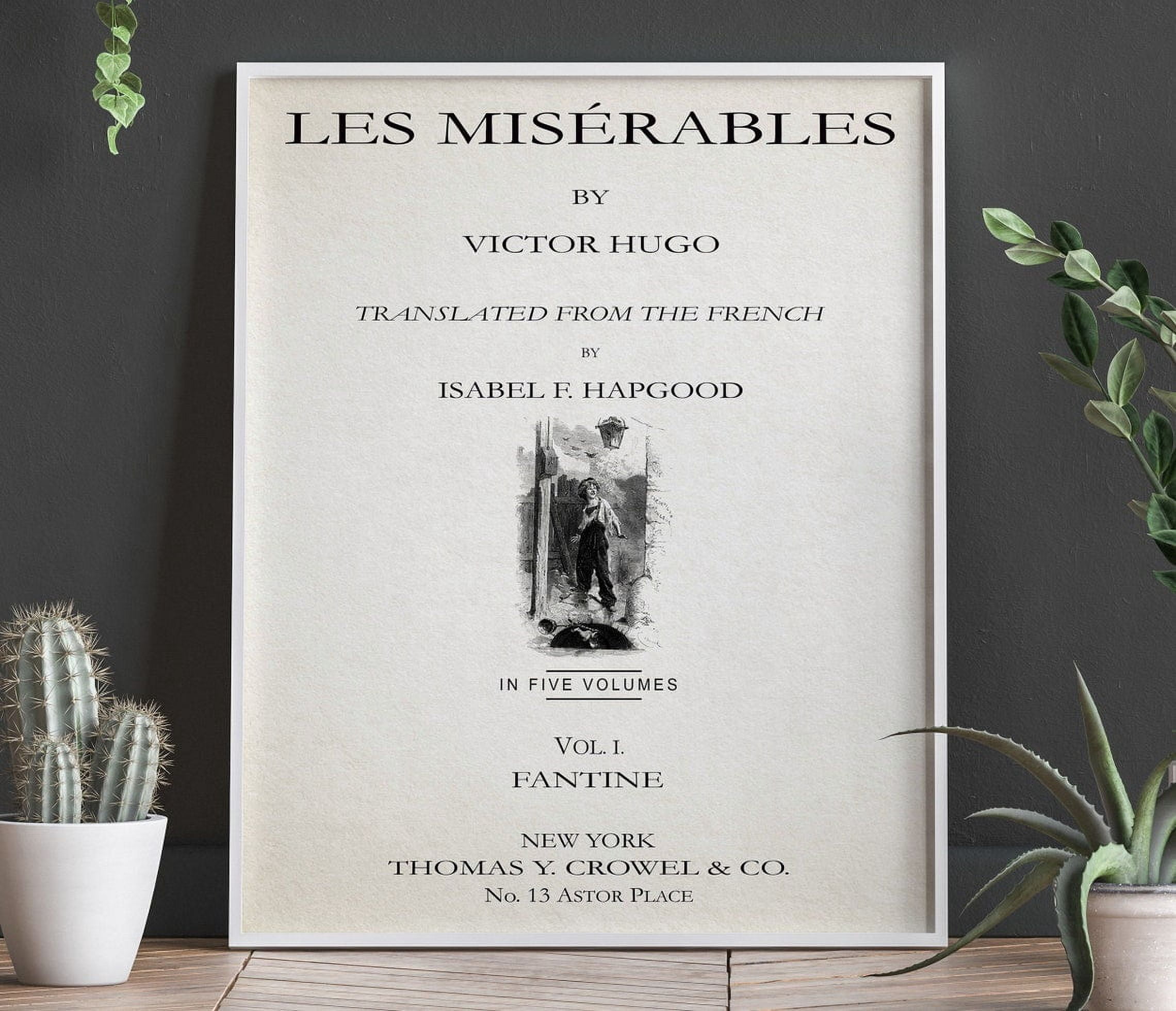Kna Prints - 1 Pc Poster Les Miserables Title Page Victor Hugo Book ...