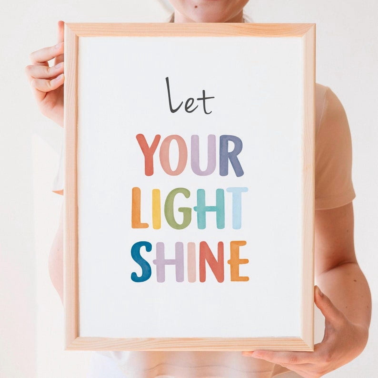 Kna Prints - 1 Pc Poster Let Your Light Shine , Daily Affirmations ...