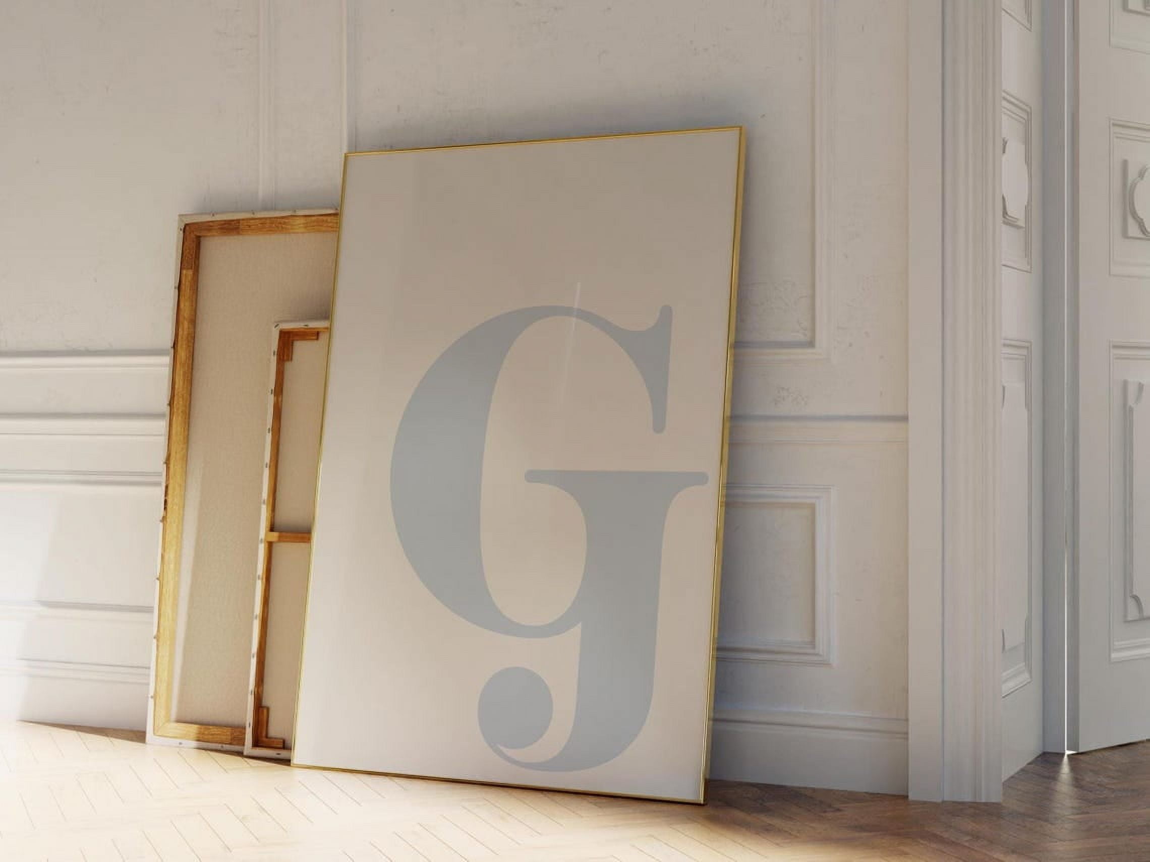 Kna Prints - 1 Pc Poster Letter G , Blue Alphabet Letter Print, Initial ...