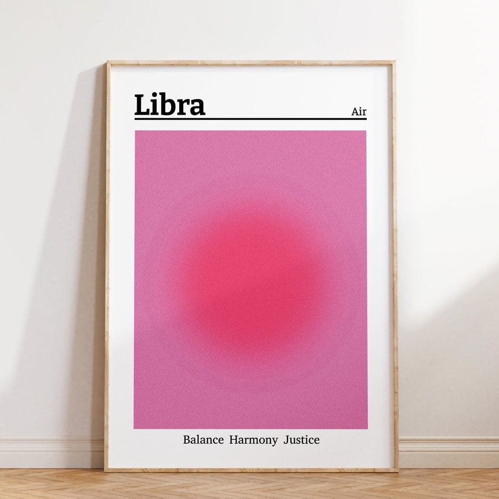 Kna Prints - 1 Pc Poster Libra Zodiac Print, Spiritual Wall Art ...