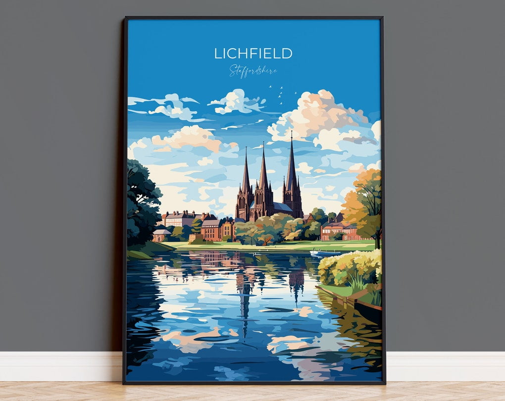 Kna Prints - 1 Pc Poster Lichfield Travel , Travel Print Of Lichfield, England, Staffordshire ...