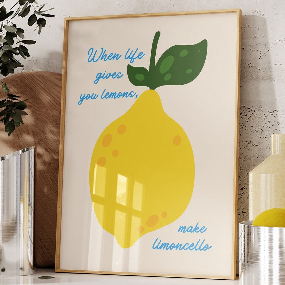 Kna Prints - 1 Pc Poster When Life Gives You Lemons Printable, Make ...