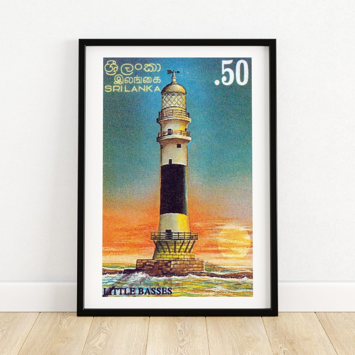 Kna Prints - 1 Pc Poster Lighthouse Vintage Sri Lanka Art Postage Stamp ...