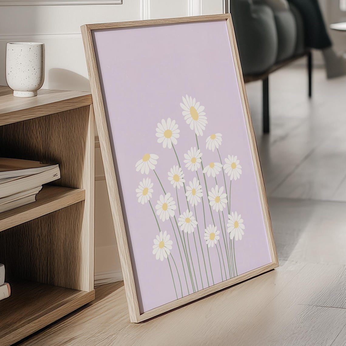 Kna Prints - 1 Pc Poster Lilac Daises Printable Wall Art, Flower Art ...