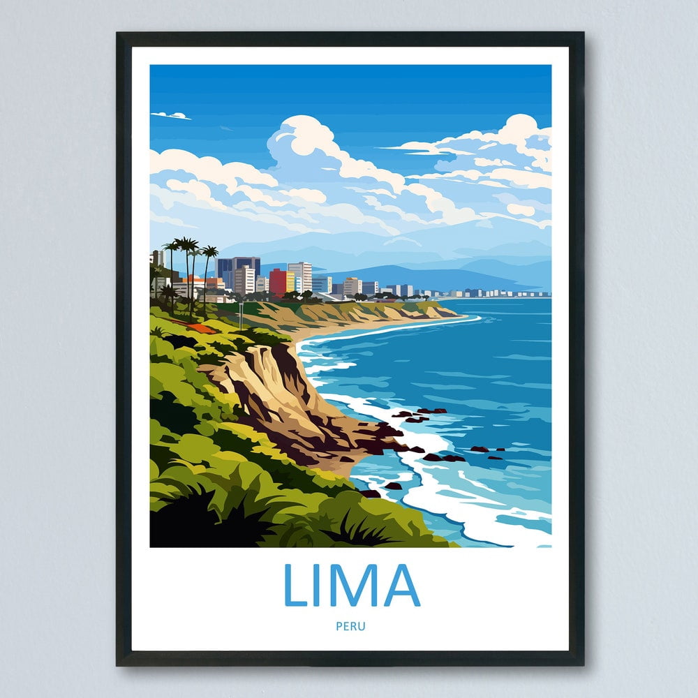 Kna Prints - 1 Pc Poster Lima Travel Wall Art Lima Wall Hanging Home ...