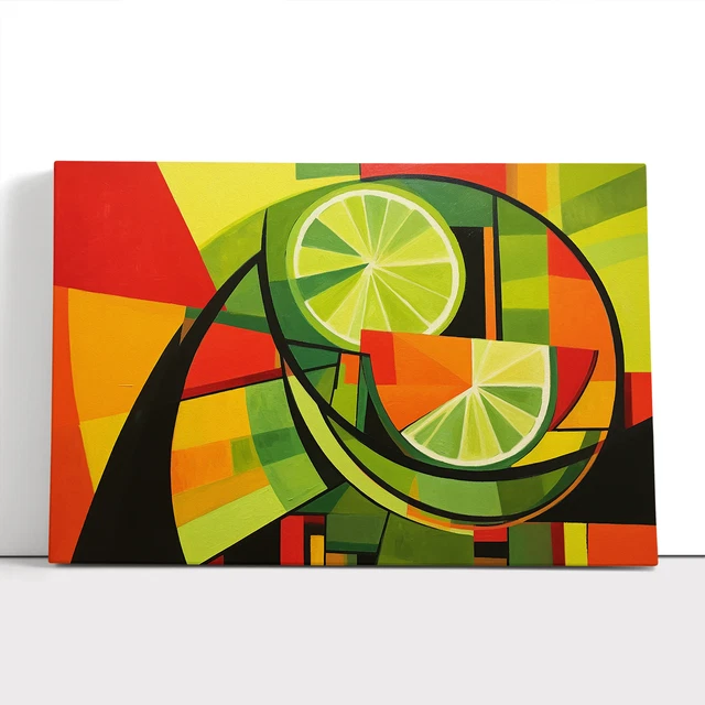 Kna Prints - 1 Pc Poster Lime Fruit Constructivism Wall Art Poster Home Decor, UNFRAMED-12x18 ...