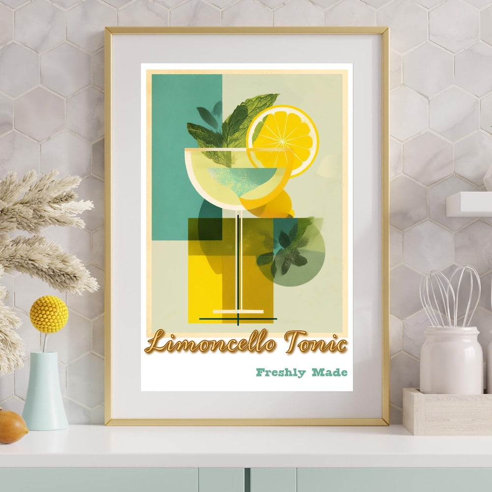 Kna Prints - 1 Pc Poster Limoncello Tonic Cocktail Poster – Retro ...