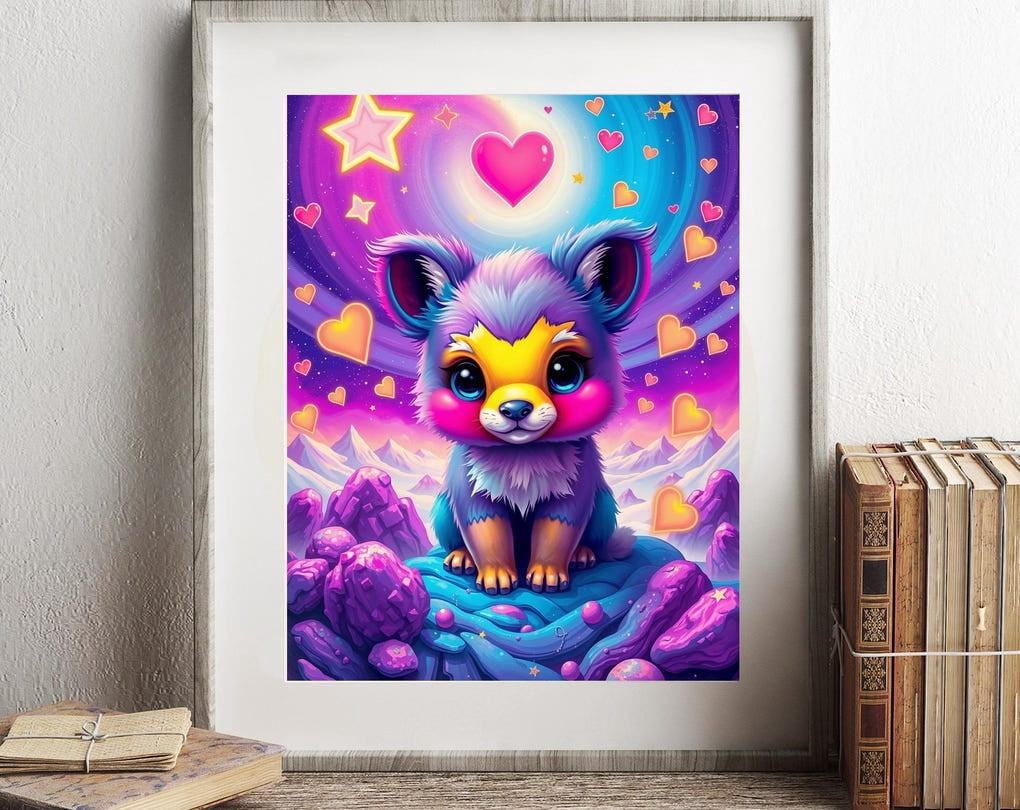 Kna Prints - 1 Pc Poster Lisa Frank Inspired Print Colorful Fantasy ...