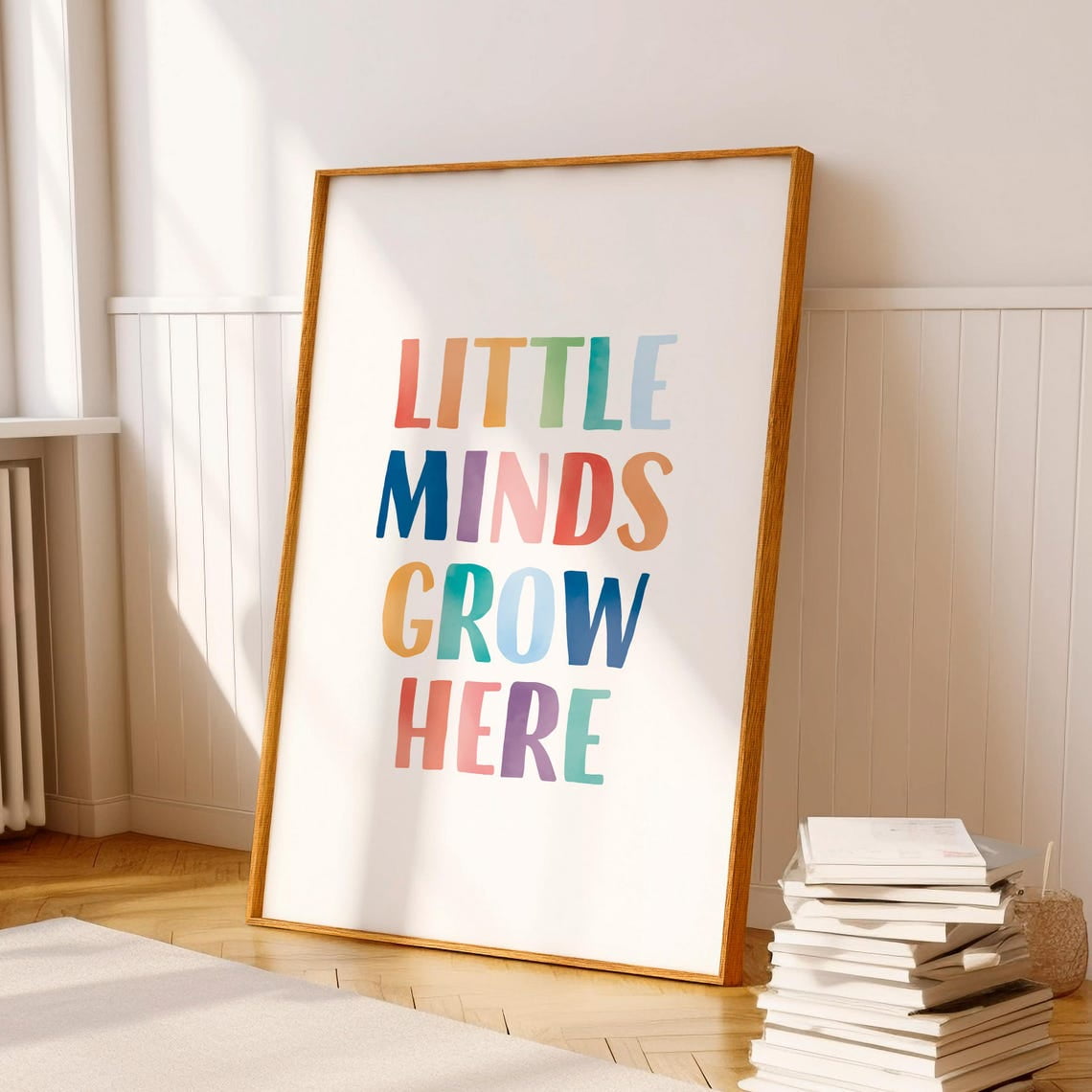 Kna Prints - 1 Pc Poster Little Minds Grow Here, Rainbow Classroom ...
