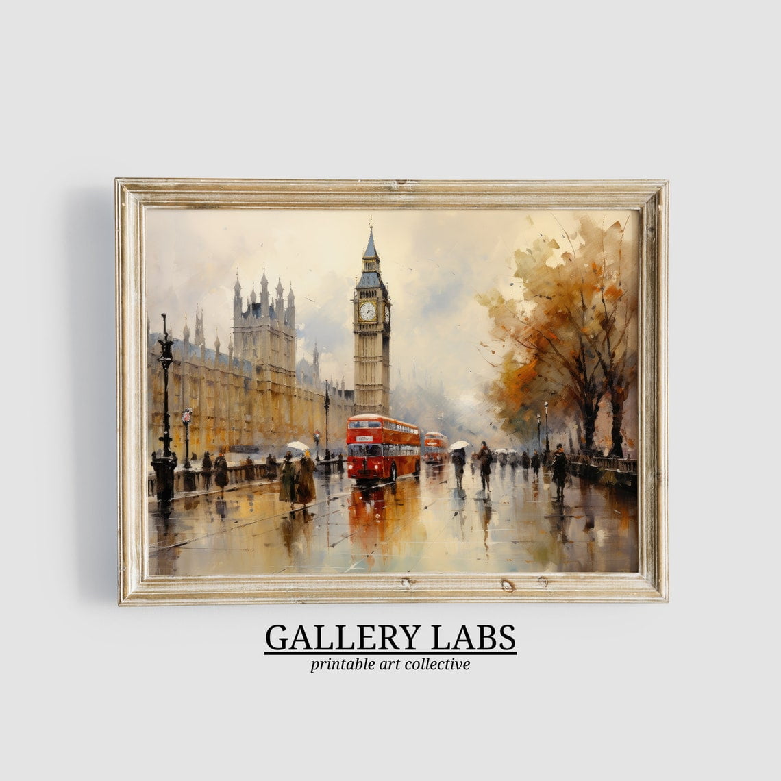 Kna Prints - 1 Pc Poster London City Watercolour Painting Cityscape Art Able Big Ben Print ...