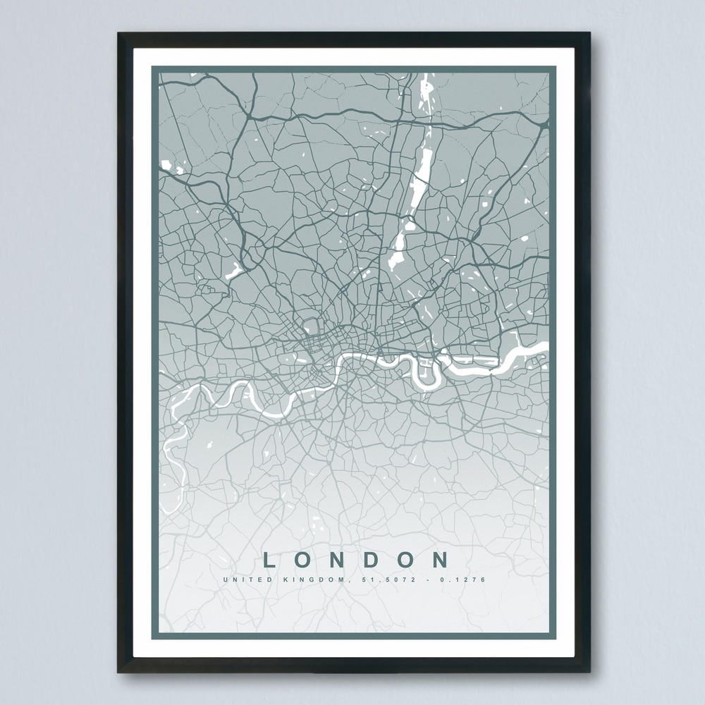 Kna Prints - 1 Pc Poster London Map (8 Colours Available) London City ...