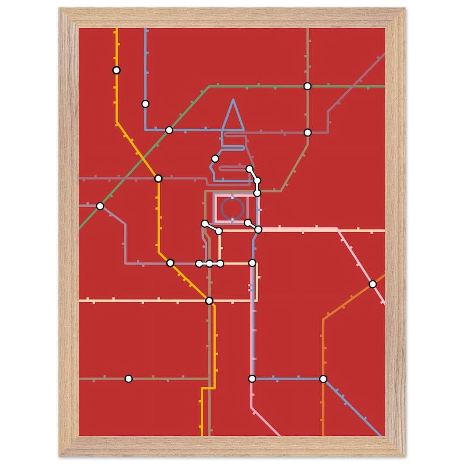 Kna Prints - 1 Pc Poster London Tube Map & Big Ben Minimalistuk Travel ...