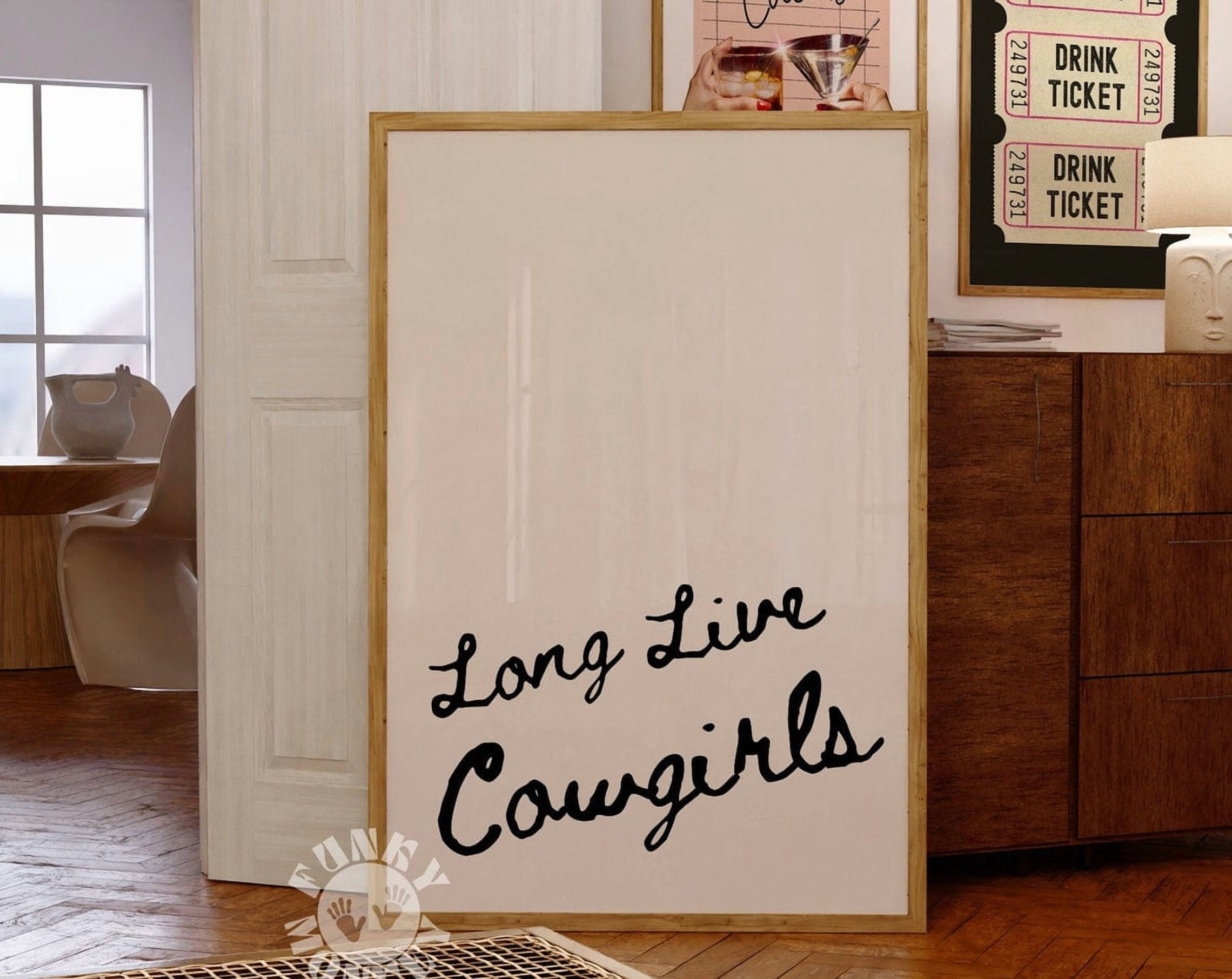 Kna Prints - 1 Pc Poster Long Live Cowgirls Art Print, Retro Western ...