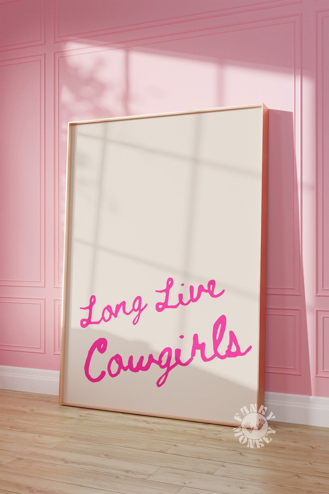 Kna Prints - 1 Pc Poster Long Live Cowgirls Print, Pink Retro Western ...
