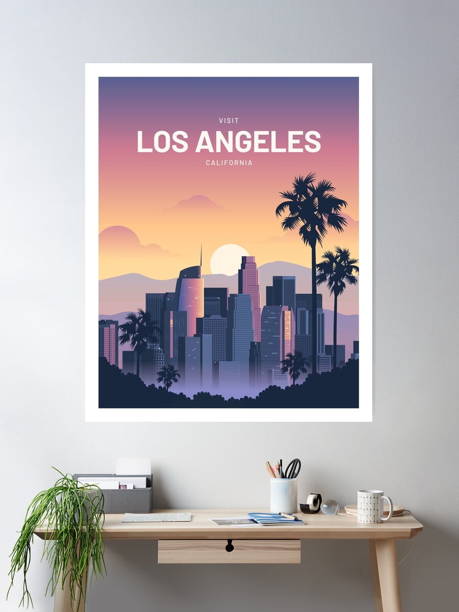 Kna Prints - 1 Pc Poster Los Angeles California Vintage Travel ...