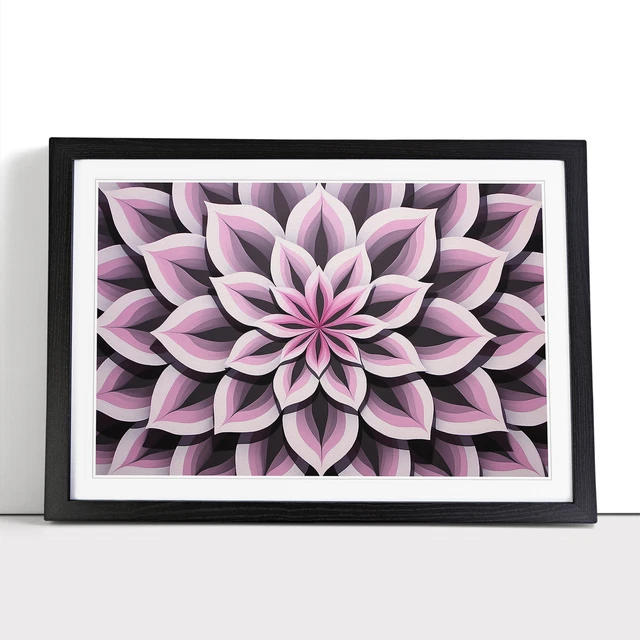 Kna Prints - 1 Pc Poster Lotus Flower Op Art Wall Art Poster Home ...