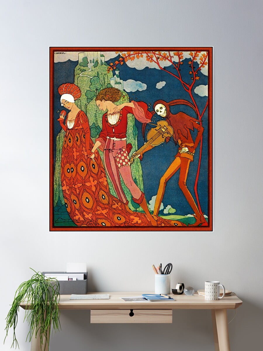 Kna Prints - 1 Pc Poster Love, Desire And Death Art Deco, UNFRAMED ...