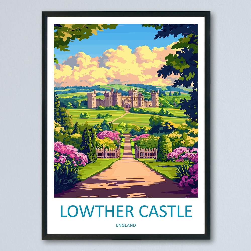 Kna Prints - 1 Pc Poster Lowther Castle Travel Poster England Wall Art ...