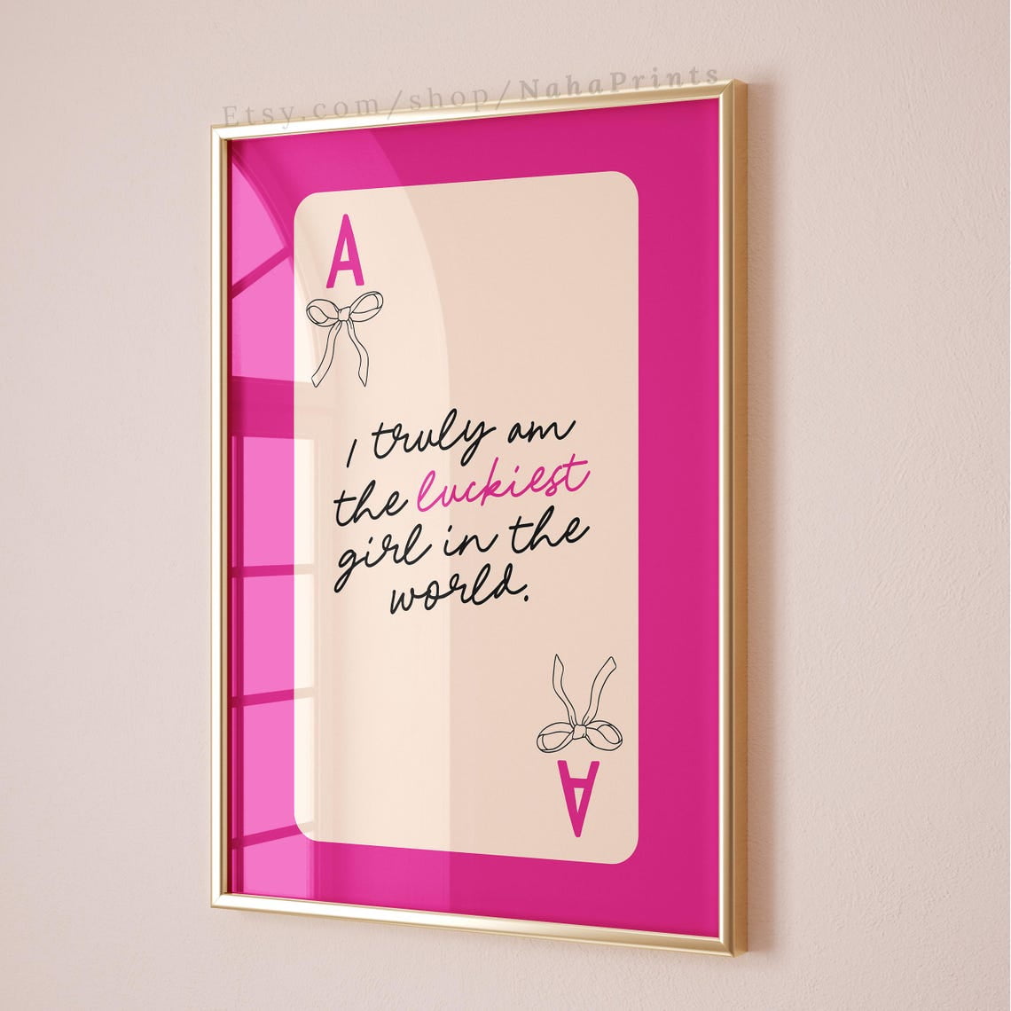 Kna Prints - 1 Pc Poster Lucky Girl Syndrome Ace Of Hearts Card Print ...