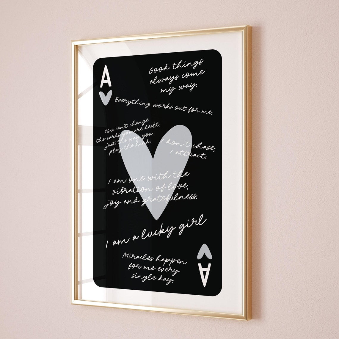 Kna Prints - 1 Pc Poster Lucky Girl Syndrome Aesthetic , Ace Of Hearts ...