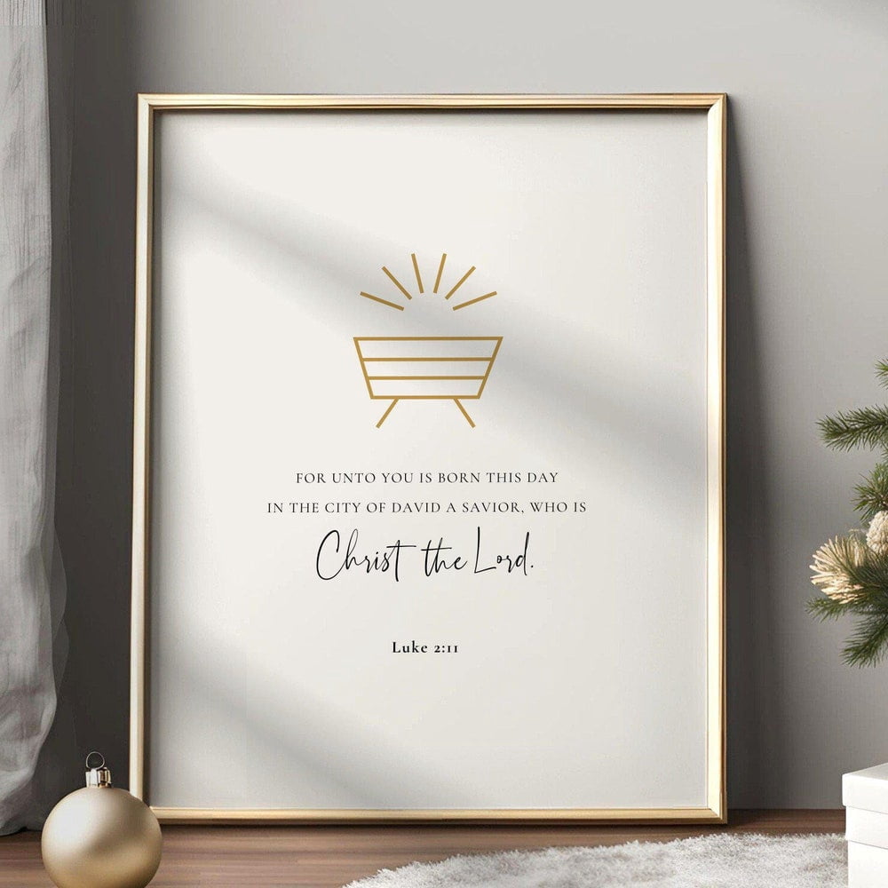 Kna Prints - 1 Pc Poster Luke 2:11 Printable, For Unto You Is Born ...