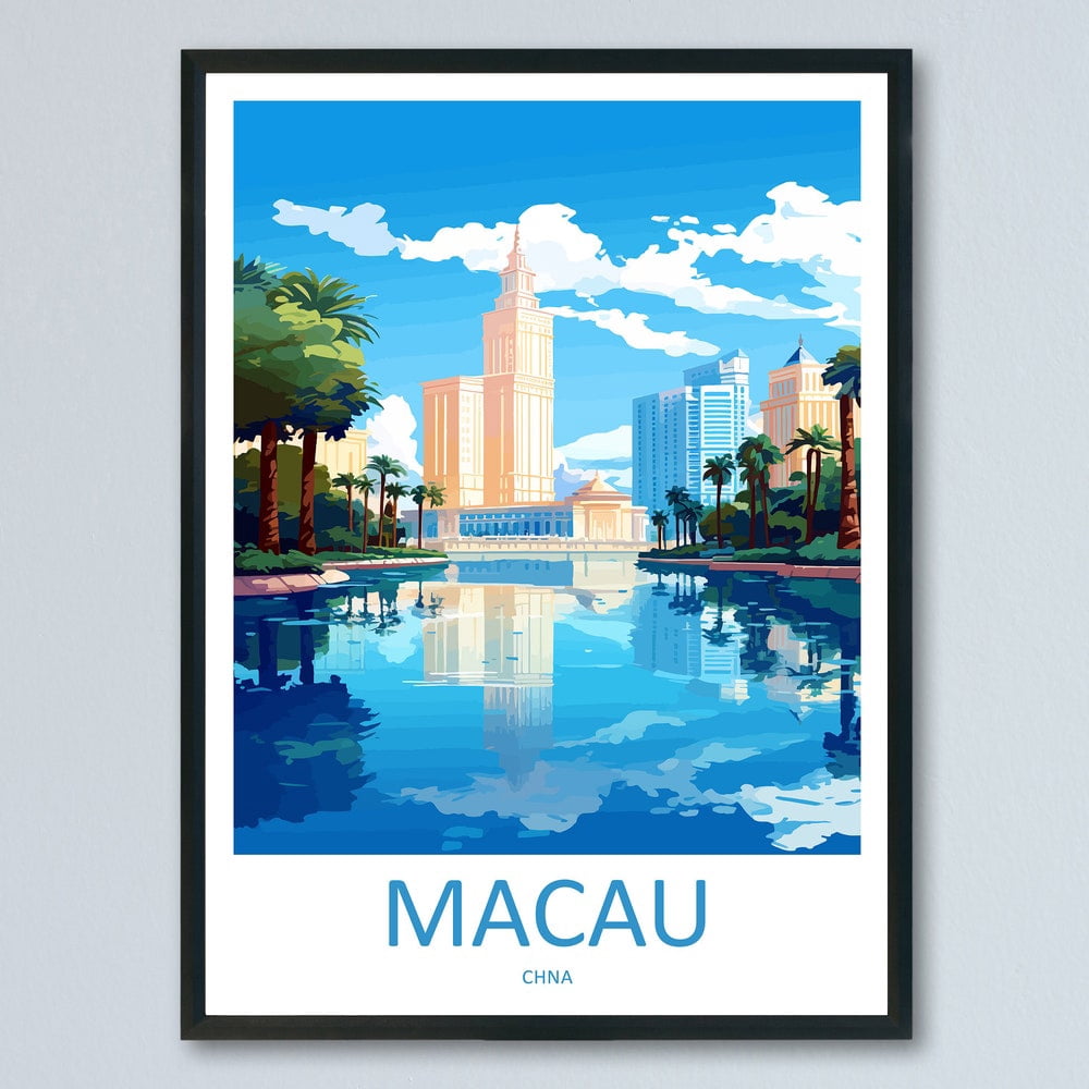 Kna Prints - 1 Pc Poster Macau Travel Wall Art Macau Wall Hanging Home ...