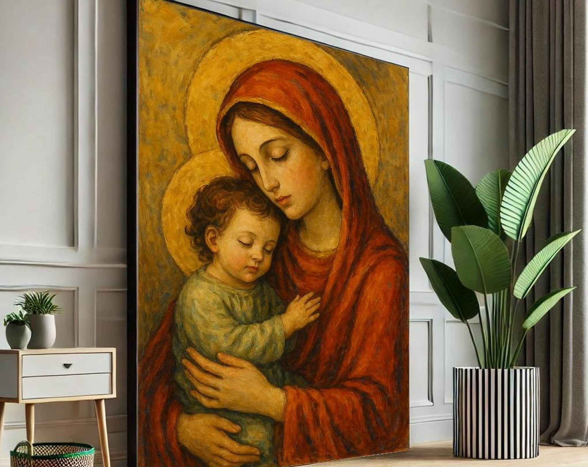 Kna Prints - 1 Pc Poster Madonna And Child , Virgin Mary Wall Art Print ...