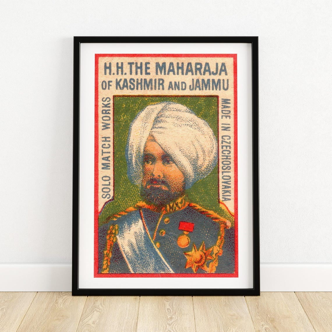 Kna Prints - 1 Pc Poster Maharaja Of Kashmir Art Print Vintage Czech ...