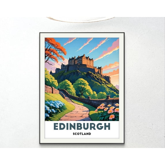 Kna Prints - 1 Pc Poster Majestic Edinburgh Castle Scotland'S Timeless ...